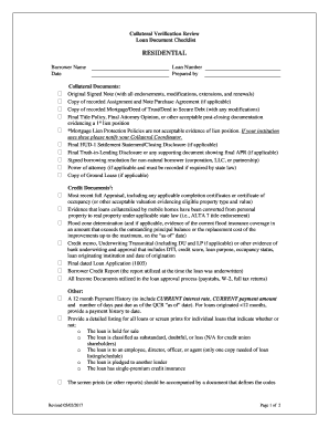 Fillable Online Collateral Verification Review Fax Email Print - pdfFiller