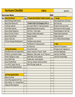 Fillable Online spcweb Hurricane Checklist - spcweborg Fax Email Print ...