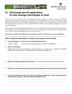 Fillable Online 3c Discharge permit application on-site sewage ...
