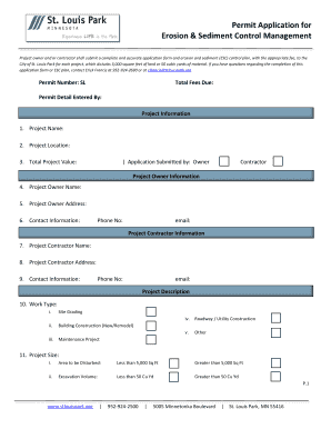 Fillable Online stlouispark Residential Permit and Plan Review ...