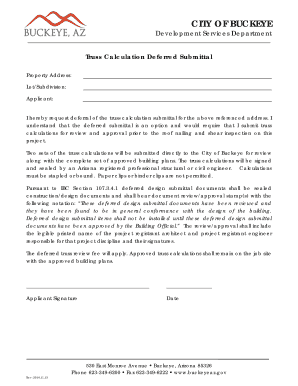 Fillable Online Truss Calculation Deferred Submittal Fax Email Print ...