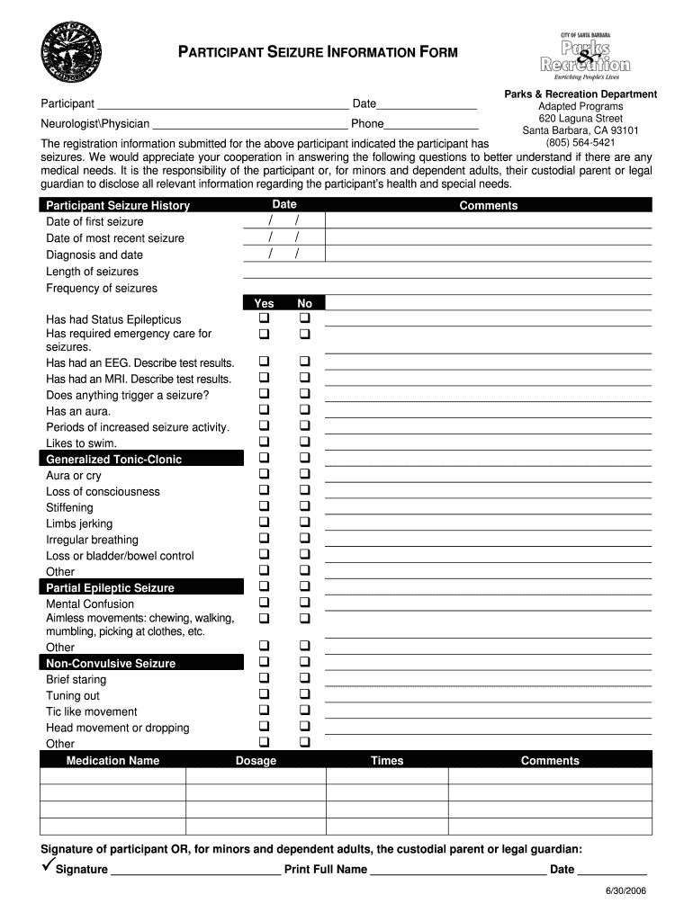 Fillable Online Seizure Information Form - servicessantabarbaracagov ...