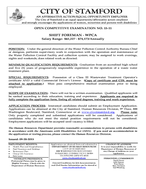Fillable Online SHIFT FOREMAN WPCA Fax Email Print - pdfFiller
