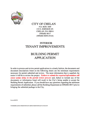 Fillable Online INTERIOR TENANT IMPROVEMENTS BUILDING PERMIT ...