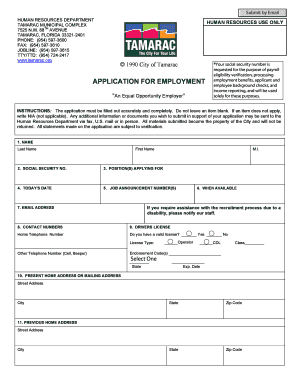 Fillable Online tamarac FIREFIGHTER PARAMEDIC APPLICANTS - Tamarac Fax ...