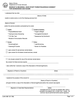 Fillable Online dhs state il MIGRANT SEASONAL HEAD START PARENTGUARDIAN ...