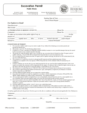 Fillable Online Use Explorer to Email - City of Rexburg Fax Email Print ...