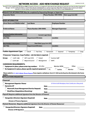 Fillable Online csjwwwtest stjohns Network Access Request Form ...