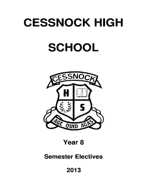 Fillable Online cessnock-h schools nsw edu CESSNOCK HIGH SCHOOL - cessnock-h schools nsw edu Fax ...