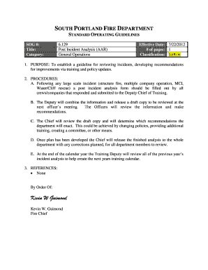 Fillable Online Post Incident Analysis (AAR) Fax Email Print - pdfFiller