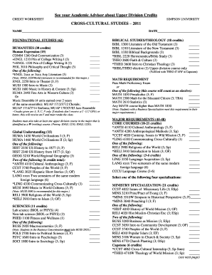 Fillable Online CREDIT WORKSHEET Fax Email Print - pdfFiller