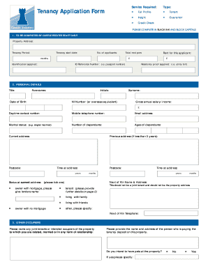 Fillable Online staffordshire castle-estates co Service Required Type ...