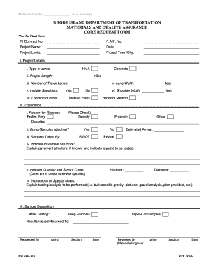 Fillable Online dot ri HMA Core Request Form AF4 - 313doc Fax Email ...