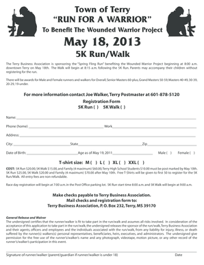 Fillable Online To Benefit The Wounded Warrior Project May 18 2013 Fax ...