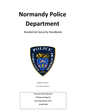 Fillable Online Normandy Police Department Fax Email Print - pdfFiller