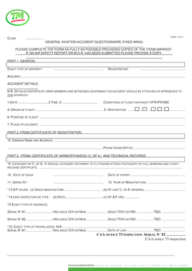 Fillable Online tm CAA notice 75 inspection - tm Fax Email Print ...