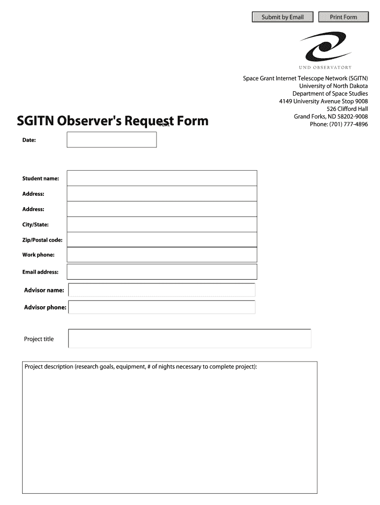 Fillable Online oocities SGITN Observers Request Form - OoCities Fax Email Print - pdfFiller