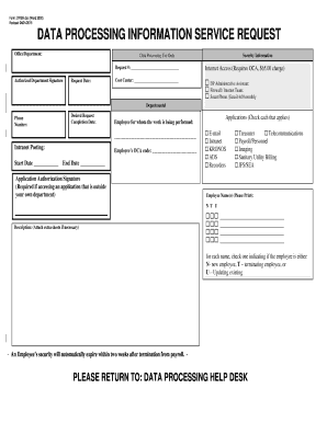 Fillable Online mcohio DATA PROCESSING INFORMATION SERVICE REQUEST Fax ...