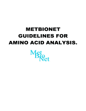 Fillable Online AMINO ACID ANALYSIS Fax Email Print - pdfFiller