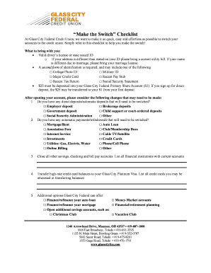 Fillable Online At Glass City Federal Credit Union, we want to make it ...