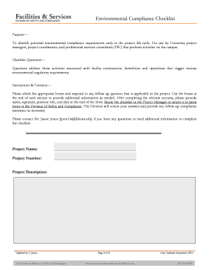 Fillable Online UPDATE Environmental Checklist - Program Areasdoc Fax ...