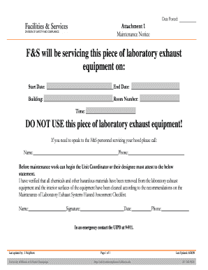 Fillable Online Standard Operating Procedures for Servicing Laboratory Fax Email Print - pdfFiller