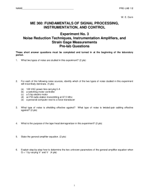 Fillable Online coecsl ece illinois ME 360 FUNDAMENTALS OF SIGNAL ...