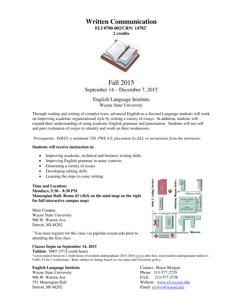 Fillable Online eli wayne TOEFL PREPARATION - English Language ...