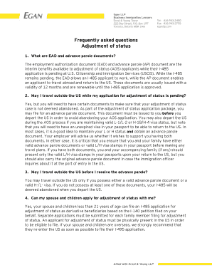 Fillable Online What are EAD and advance parole documents Fax Email ...