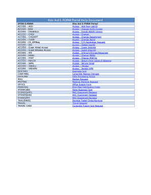 Fillable Online Rite Aid E-FORM Portal Help Document Fax Email Print ...