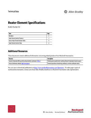 Fillable Online Heater Element Specifications Fax Email Print - pdfFiller