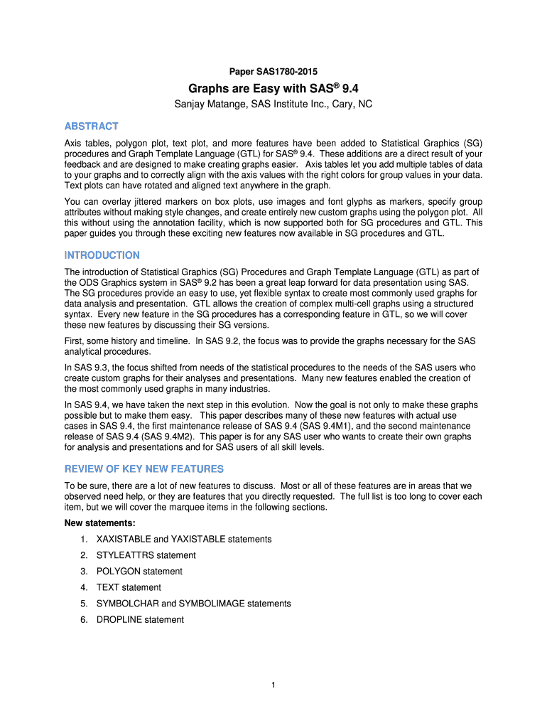 Fillable Online Graphs are Easy with SAS 9 Fax Email Print - pdfFiller