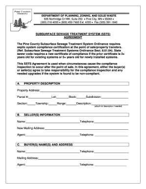 Fillable Online co pine mn SUBSURFACE SEWAGE TREATMENT SYSTEM SSTS ...