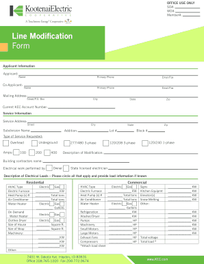 Fillable Online Line Modification Cover Letter - KEC Fax Email Print ...