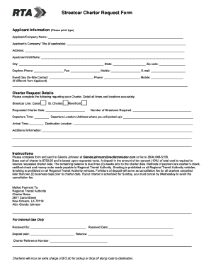 Fillable Online Charter Request Form3.30.11.doc Fax Email Print - pdfFiller