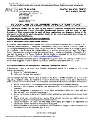 Fillable Online auburnwa FLOODPLAIN DEVELOPMENT APPLICATION PACKET Fax ...
