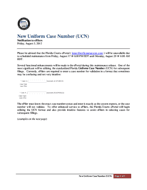 Fillable Online New Uniform Case Number (UCN) Fax Email Print - pdfFiller
