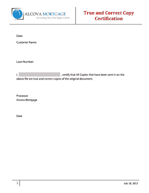 Fillable Online True and Correct Copy Certification - Ning Fax Email ...