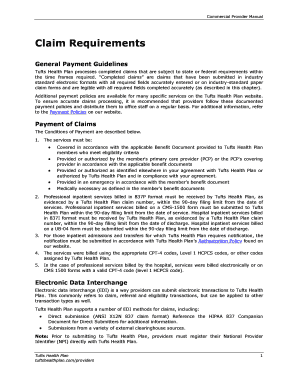 Fillable Online Claim Requirements Fax Email Print - pdfFiller