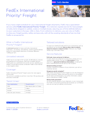 Fillable Online Priority Freight Fax Email Print - pdfFiller