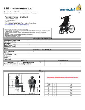 Fillable Online LSE order form FRANCE 2013.doc Fax Email Print - pdfFiller