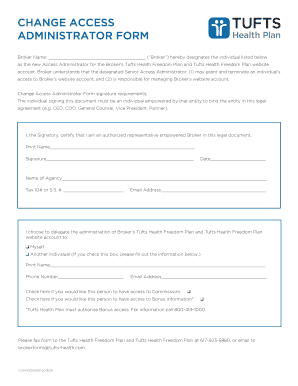 Fillable Online CHANGE ACCESS Fax Email Print - pdfFiller