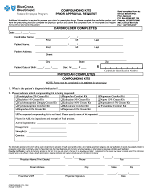 Fillable Online COMPOUNDING KITS Fax Email Print - pdfFiller