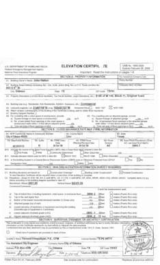 Fillable Online National Flood Insurance Program Elevation Certificate ...