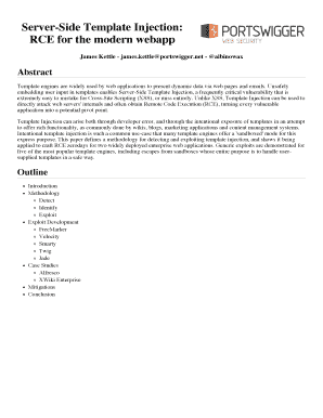 Fillable Online Server-Side Template Injection: Fax Email Print - pdfFiller