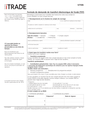 Remplissable En Ligne FORMULAIRE DE VIREMENT FACILE - Scotiabank Fax ...