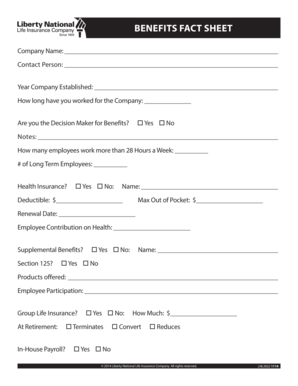 Fillable Online BENEFITS FACT SHEET - United American Insurance Fax ...
