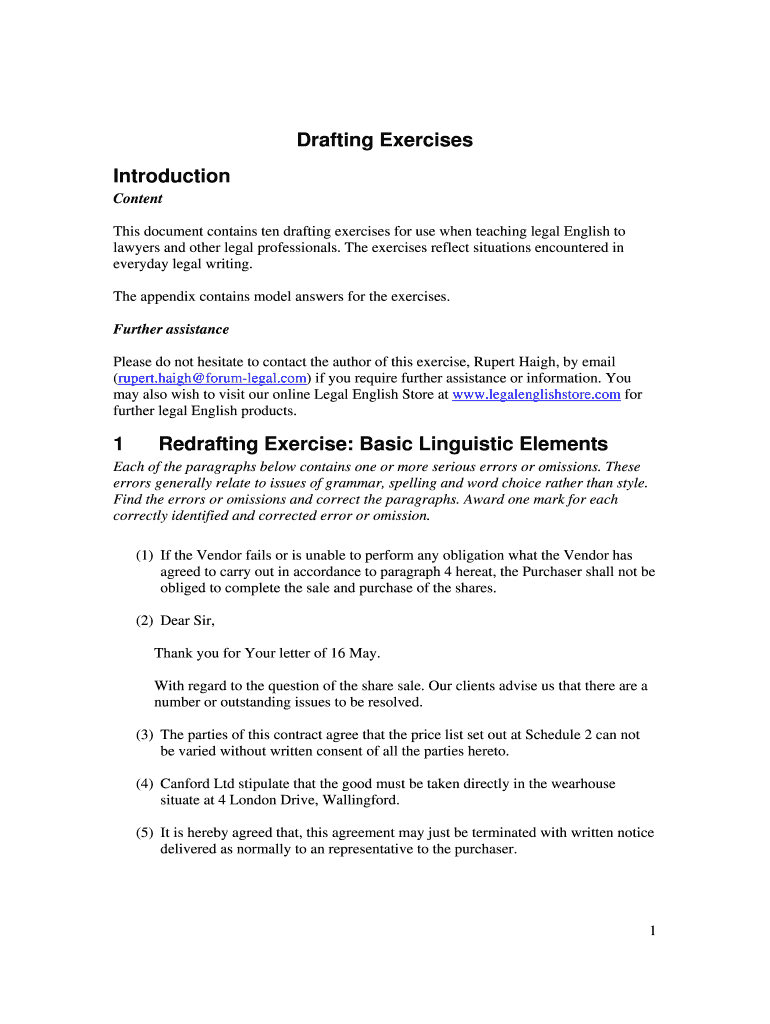 Fillable Online Drafting Exercises Fax Email Print - pdfFiller