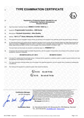 Fillable Online TYPE EXAMINATION CERTIFICATE 1 Equipment or Protective System intended for use ...