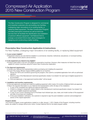 Fillable Online Compressed Air Application 2015 New Construction ...
